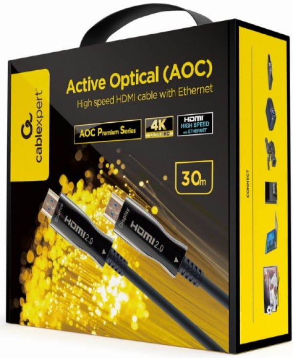 CCBP-HDMI-AOC-30M-02 Gembird Active Optical (AOC) High speed HDMI cable with Ethernet Premium 30m