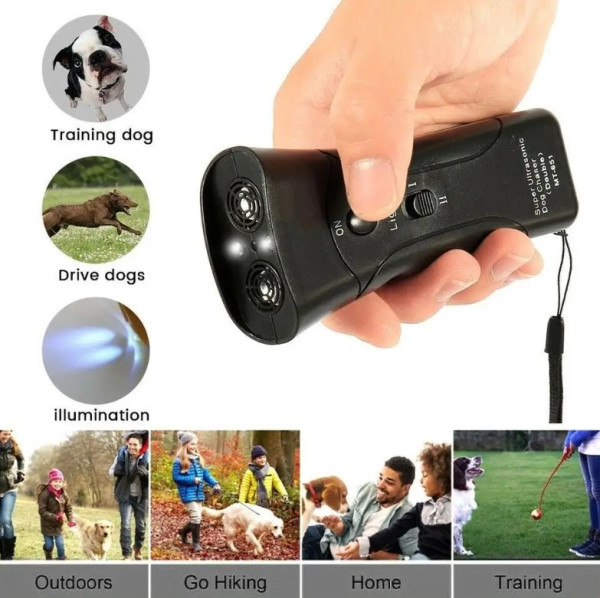 SMART-DOG-FLASHLIGHT-AT-D003 Gembird lampa + ultrazvucni RASTERIVAC PASA, Dreser za pse