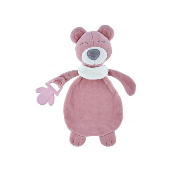 BabyJem Igračka Sweet Bear sa glodalicom Rose 92-26808