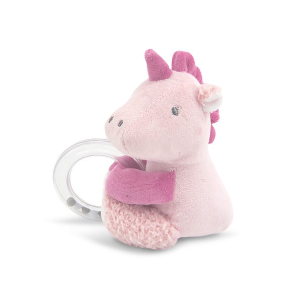Lorelli Igračka Zvečka za bebe Unicorn Pink Natural 10191370007