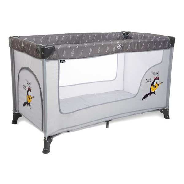 BBO Prenosivi krevetac za bebe 1 nivo Dream&Play Grey BK-065GREY