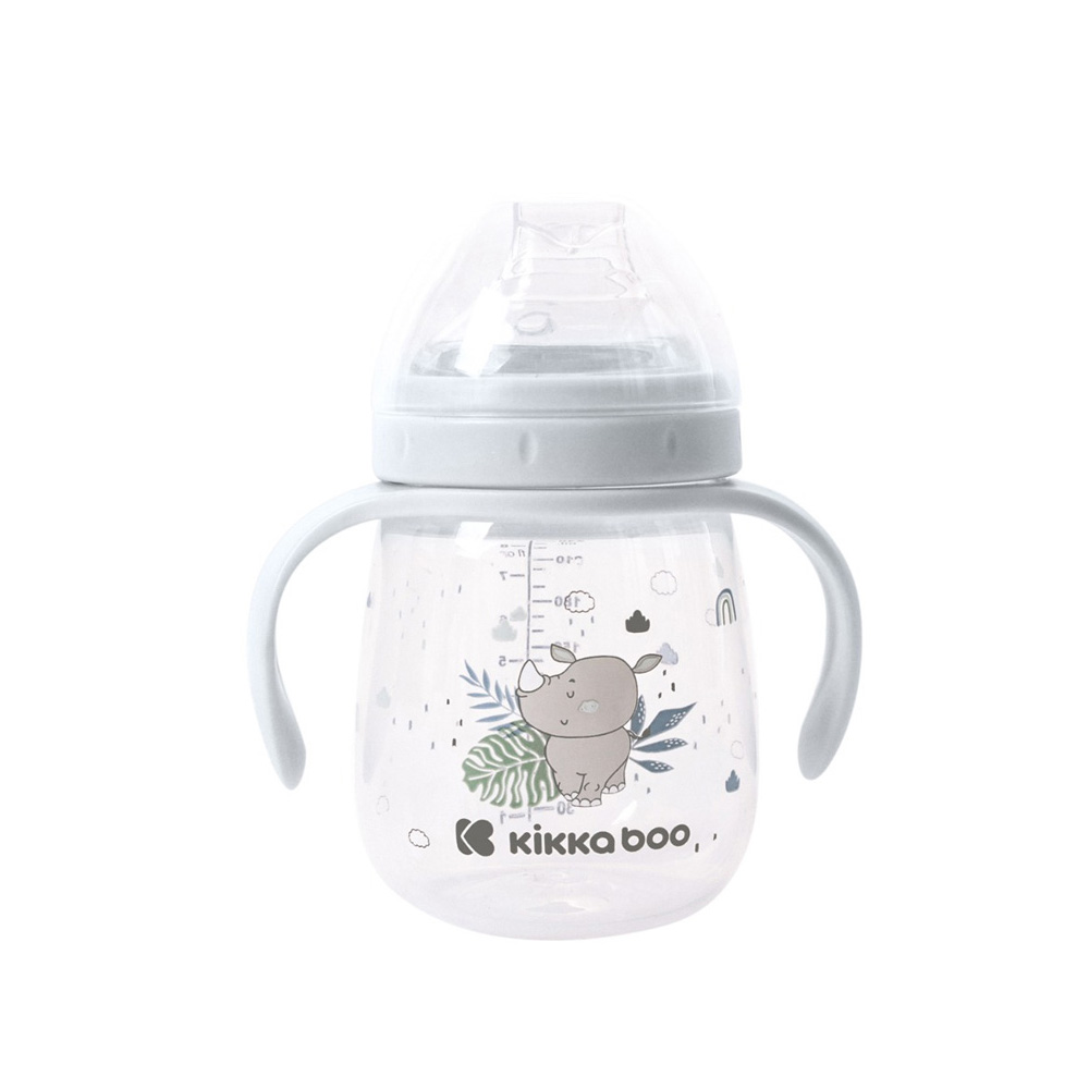 Kikka Boo Bebi šolja sa silikonskim piskom Savanna 240ml Blue KKB31063