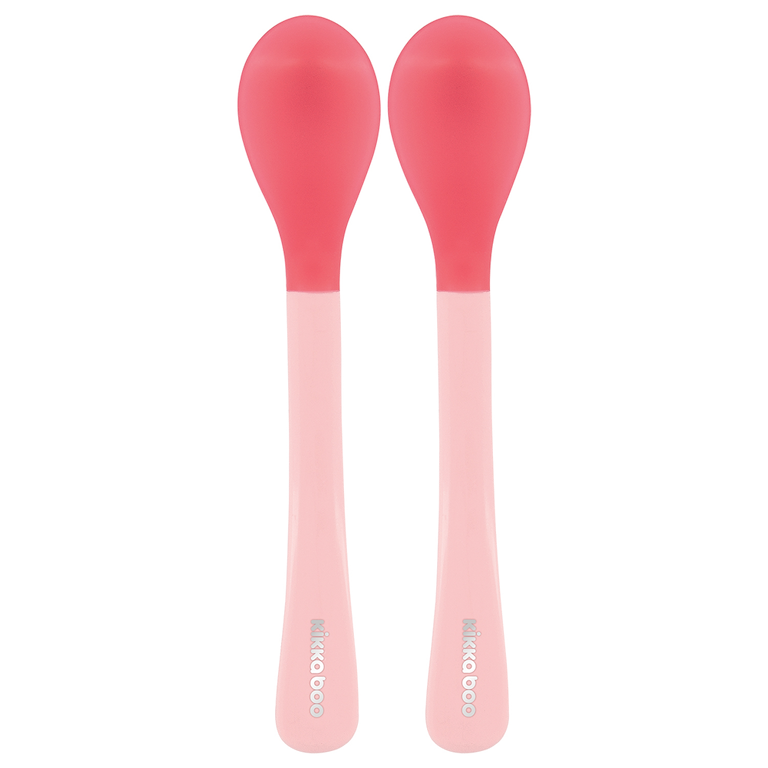 Kikka Boo Termoosetljive kašičice za bebe 2 kom Pink KKB41074