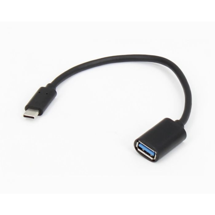 Adapter USB 3.0 (F) - USB 3.1 Tip C (M) - OTG 0.15m crni