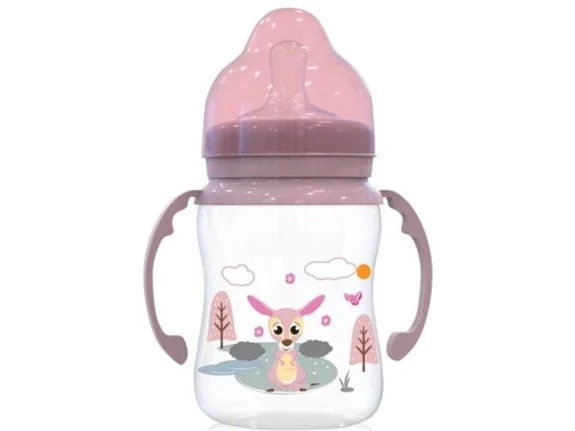 Lorelli Bertoni Flašica Wide Neck 250ml 0m+ Animals Blush Pink