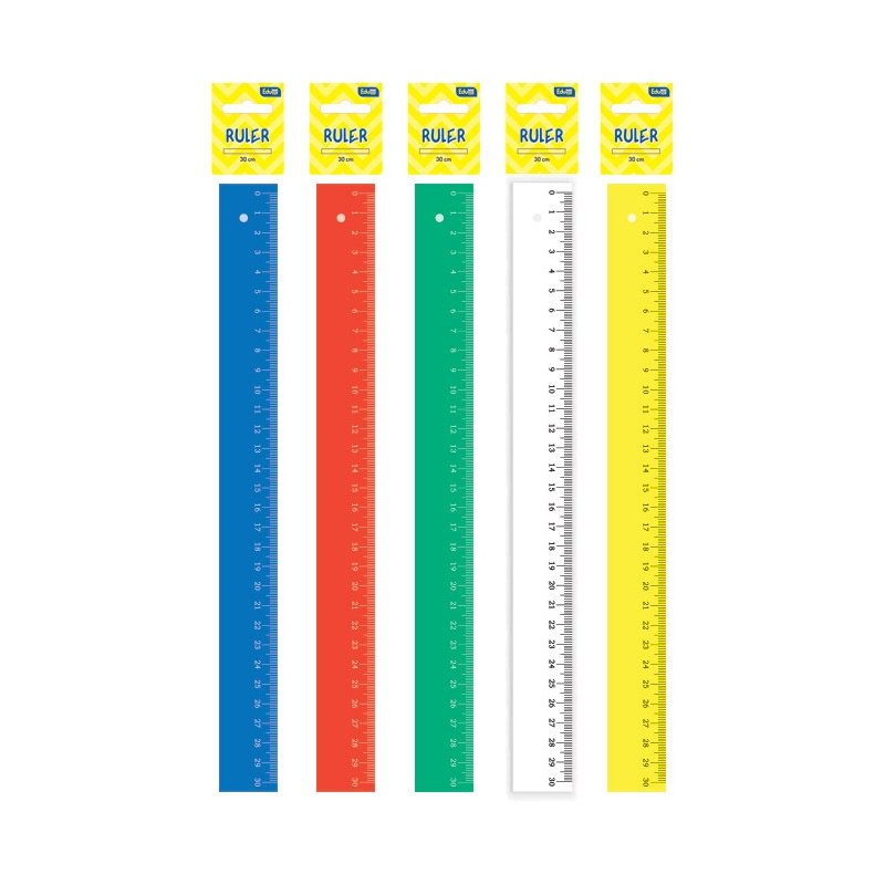 Lenjir pvc 30cm u boji Educa sortirano blister