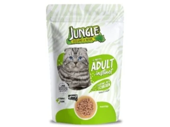 Jungle Potpuna vlažna hrana za odrasle mačke u sosu-piletina