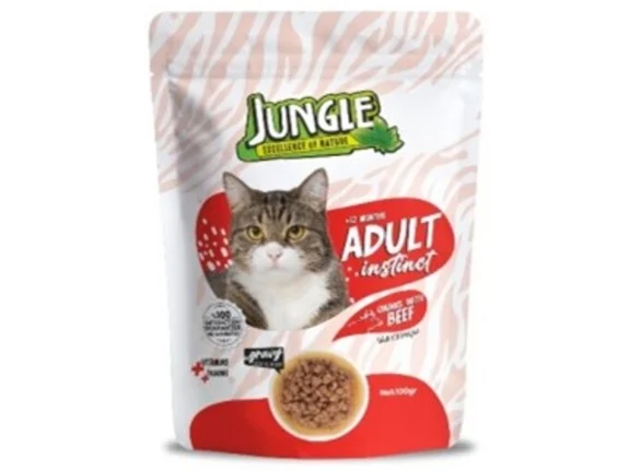 Jungle Potpuna vlažna hrana za mačke u sosu-govedina
