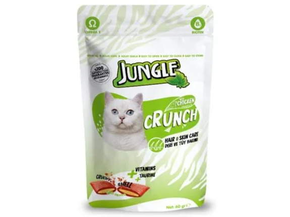 Jungle Hrskava poslastica za mačke Crunch piletina(za kožu i dlaku)