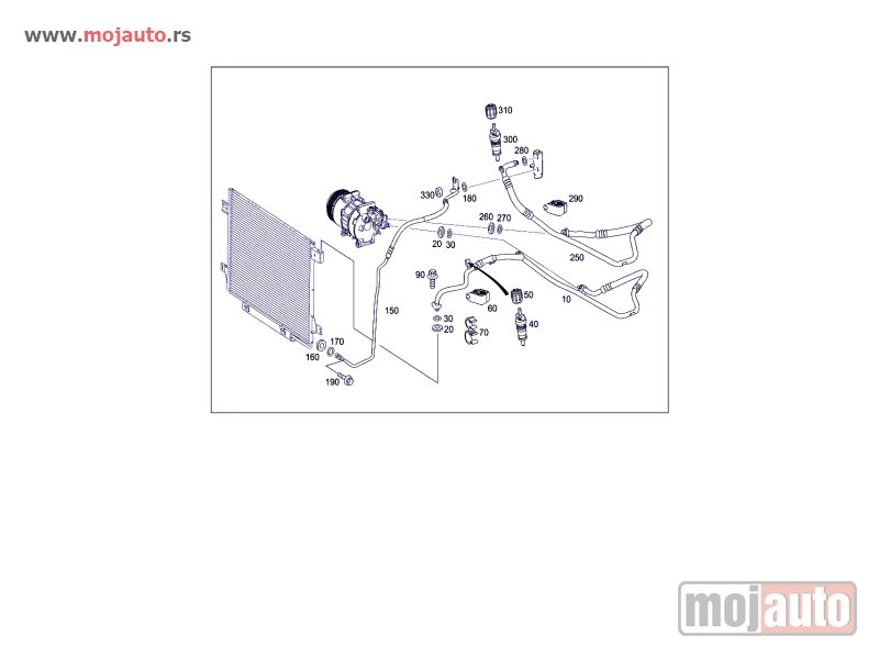 Mercedes B-Class W 245 Cev Hladnjaka Klime Donje 08-11,NOVO