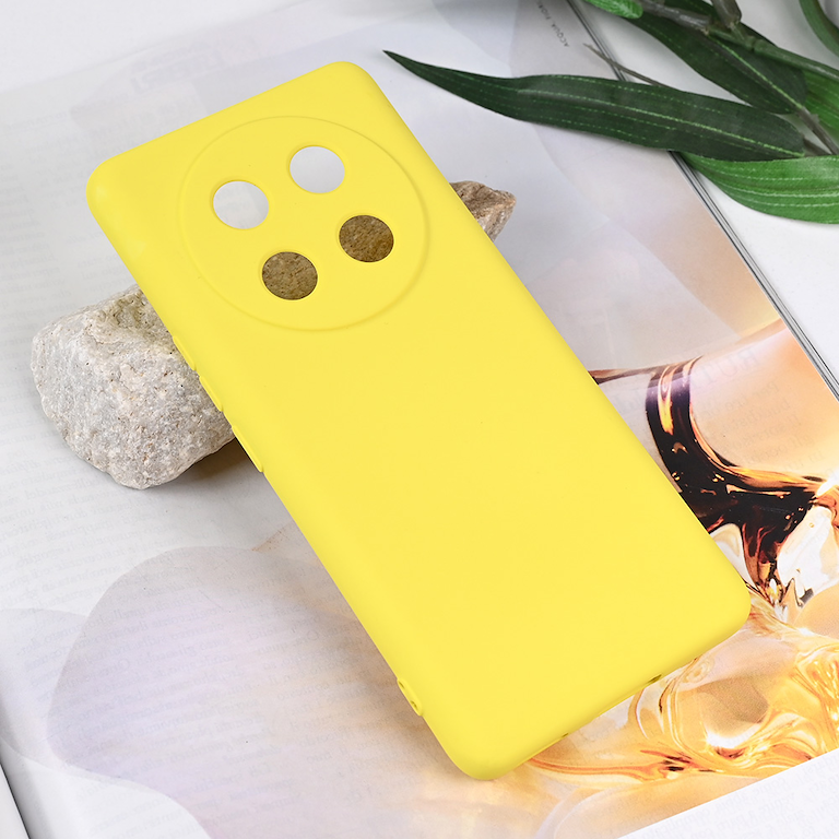 Zastitna maska (futrola) Teracell Soft Velvet - Huawei Honor Magic 7 lite zuta