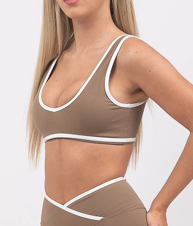 Summer beige top na bretele