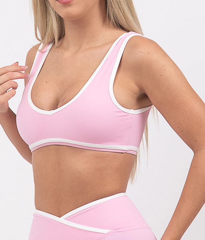 Summer pink top na bretele