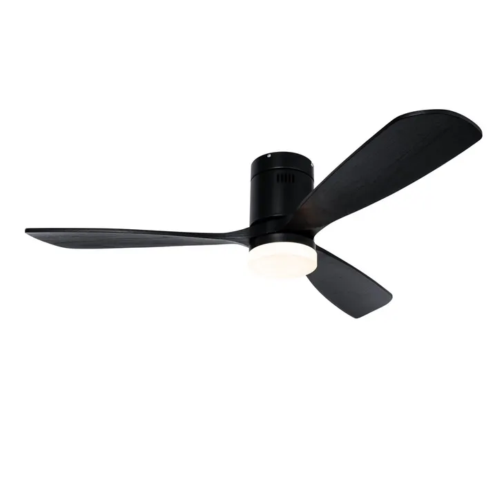 Ventilator za plafon crni 132 cm uklj. LED sa mogućnošću prigušivanja sa daljinskim upravljačem - Sofia