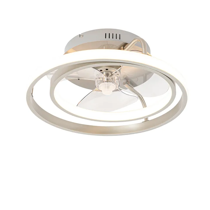 Čelični ventilator na plafonu 46,5 cm uklj. LED sa daljinskim upravljačem - Kees