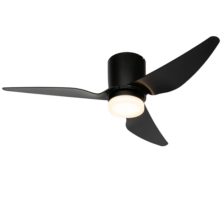 Ventilator za plafon crni 123 cm uklj. LED sa dimerom i daljinskim upravljačem - Patty