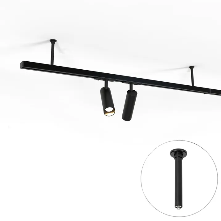 Šinska suspenzija crna 10,6 cm 1-fazna - Iconic Slimline