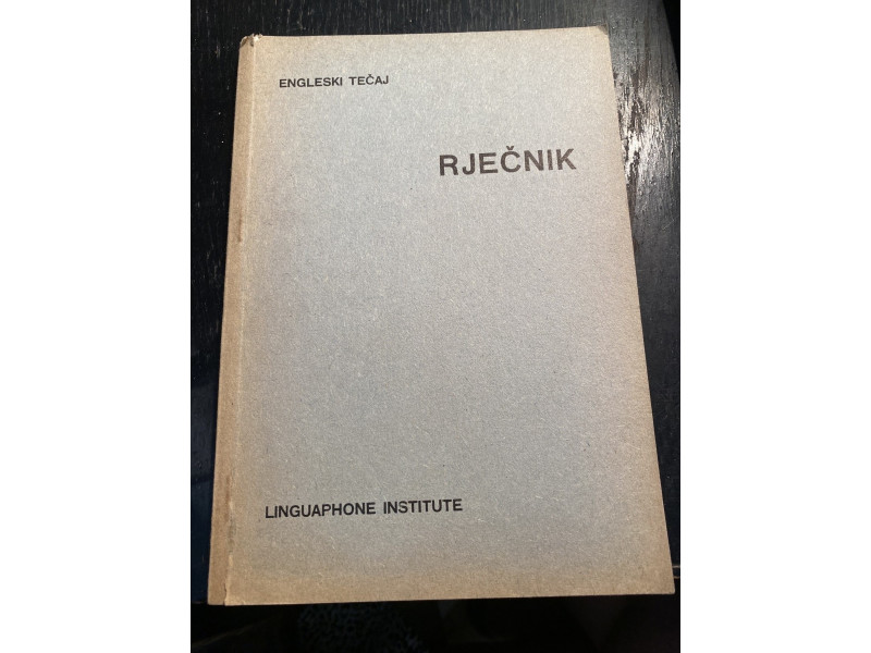 ENGLESKI TECAJ RJECNIK