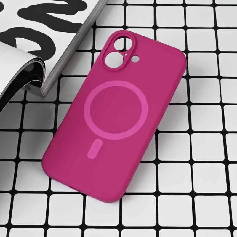 Maska Magsafe Pure color za iPhone 16 6.1 tamno pink