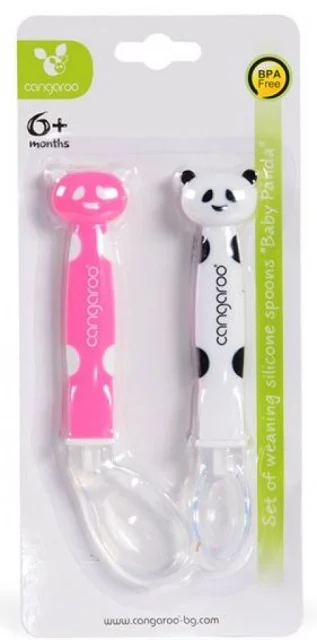 Cangaroo Set silikonskih kašičica baby panda girl ( CAN1607G )