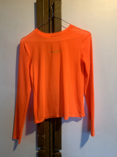 Bershka fluoroscentno narandzasti mesh top majica