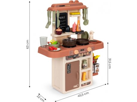 ECO TOYS Dečija kuhinja 42 elementa Bež