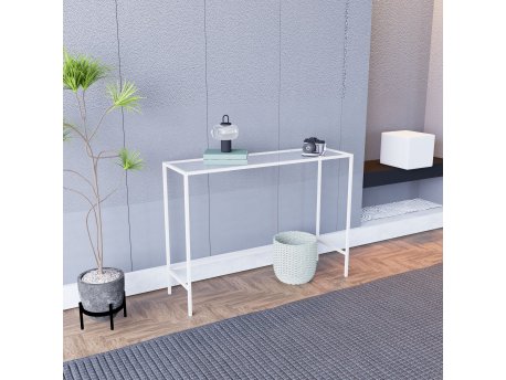 HANAH HOME Sideboard komoda Canvas White Transparent