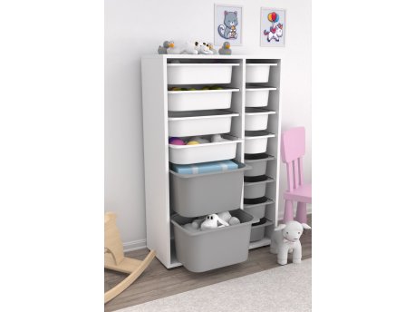HANAH HOME Višenamenska polica Rine 2D4K8U White Grey