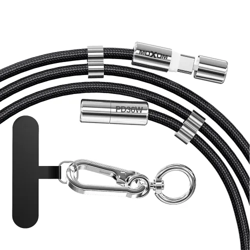 USB data kabl Moxom MX-CB313 Type-C to Lightning strap crni (MS)