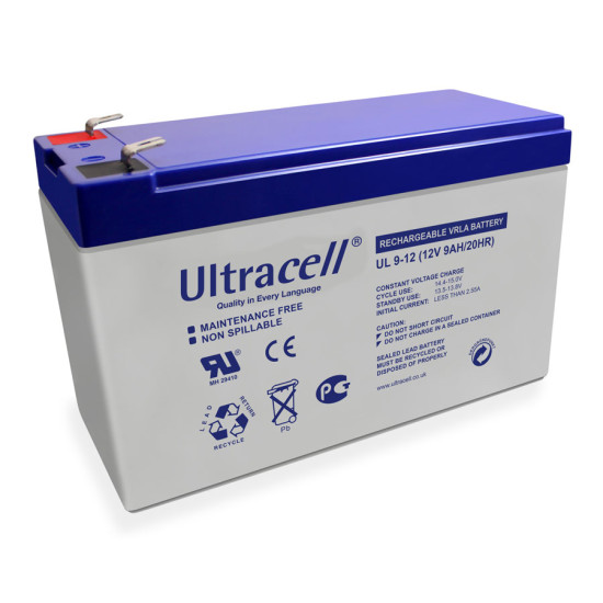 Ultracell UL9-12 F2 12V 9Ah VRLA stacionarni akumulator