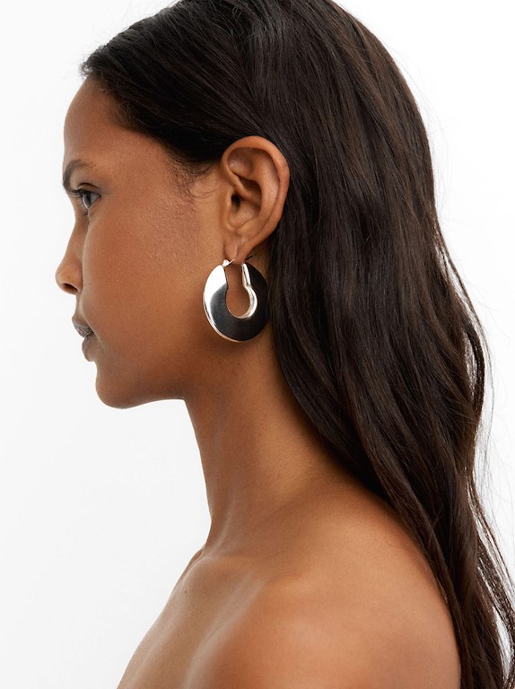 WIDE FLAT HOOP EARRINGS – STAINLESS STEEL