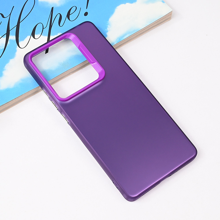 Maska(futrola) Clear za Xiaomi Redmi Note 14s ljubicasta