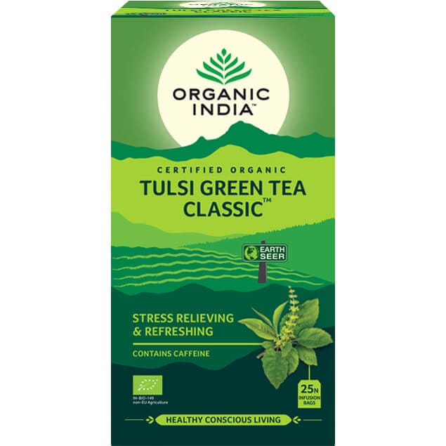 Organic India Tulsi Green Tea Classic Čaj – 25 Kesica