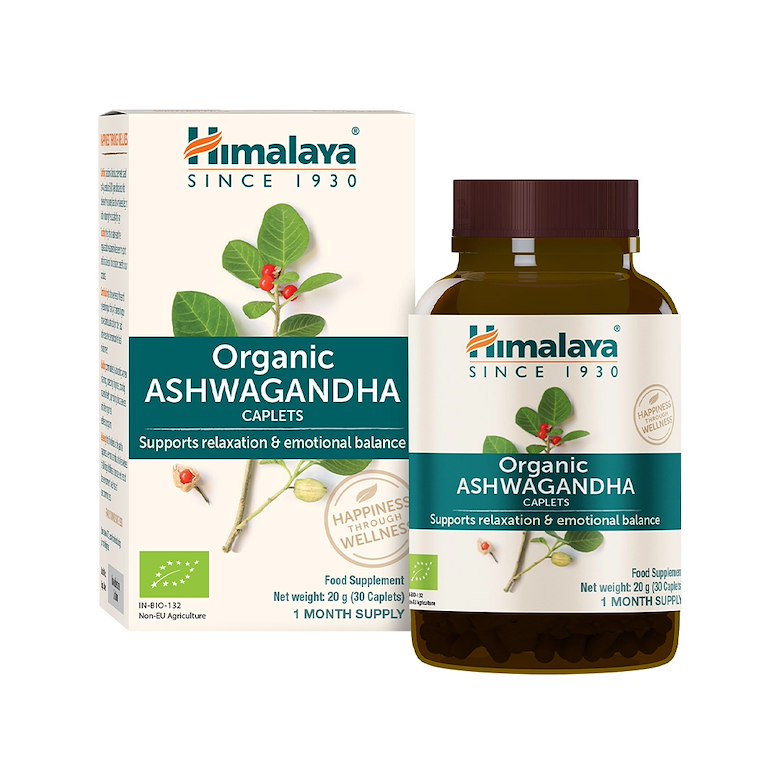 Himalaya Ashwagandha Organic, 60kapsula