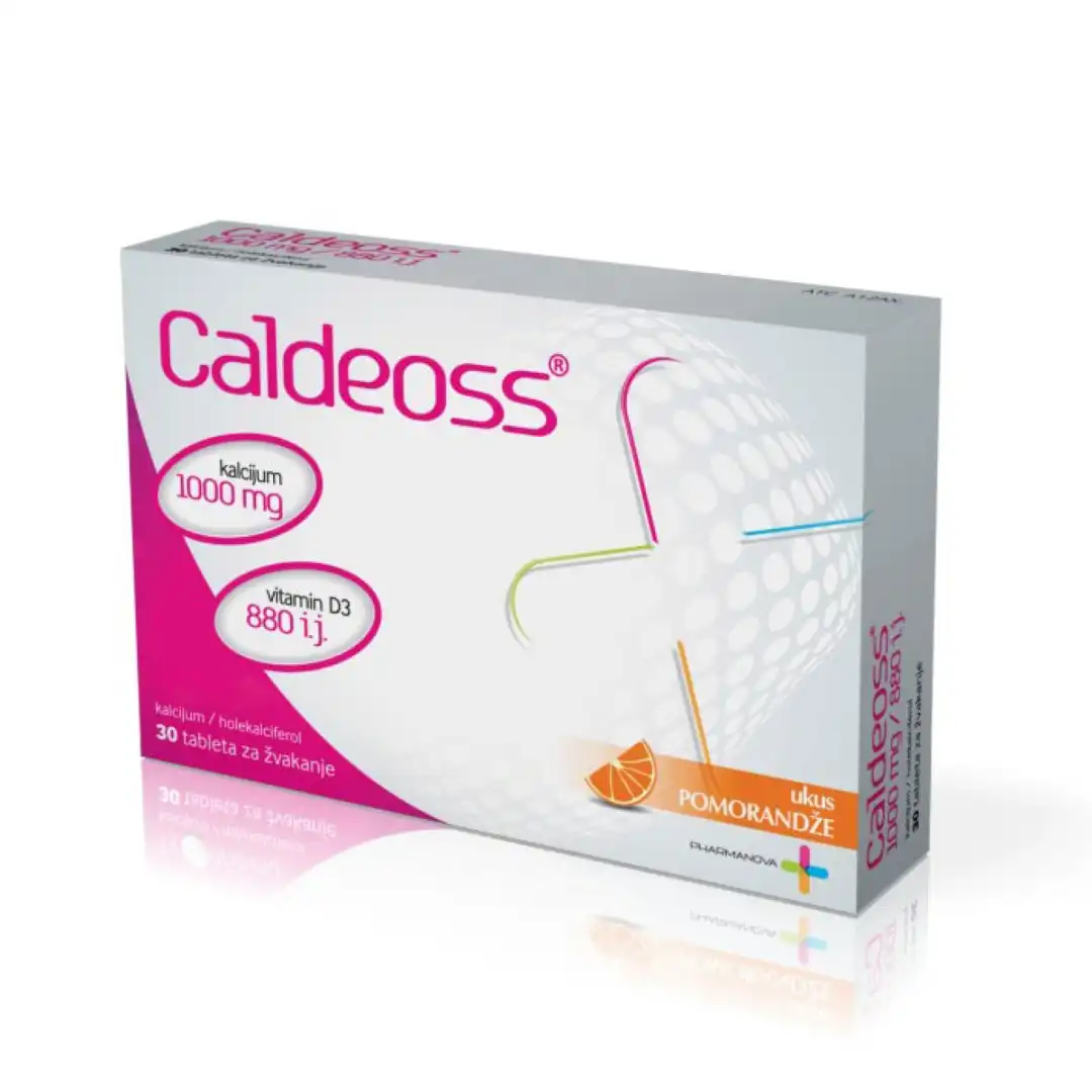 Caldeoss 800mg/1000IU, 30 Tableta Za Žvakanje