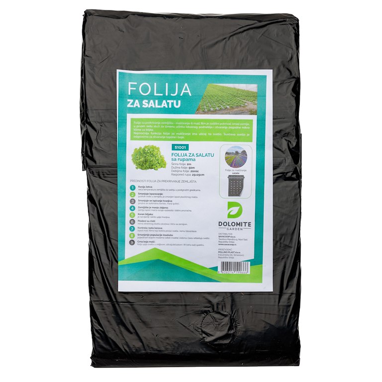Malč folija za salatu 2m x 50m 20mic 25x25cm Floris