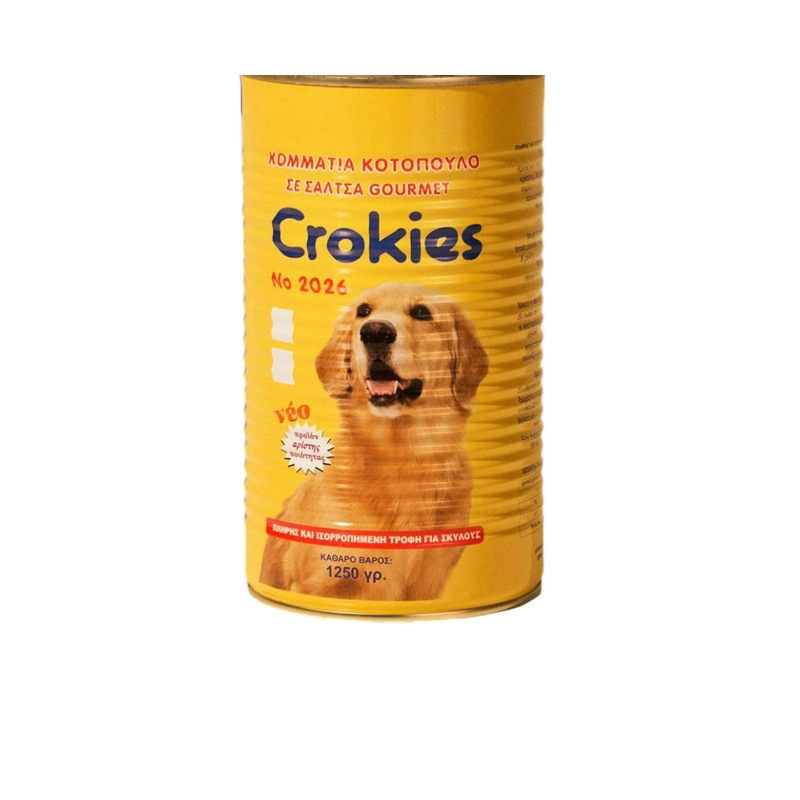 CROKIES KONZERVA ZA PSE - PILETINA 1250G (2026)