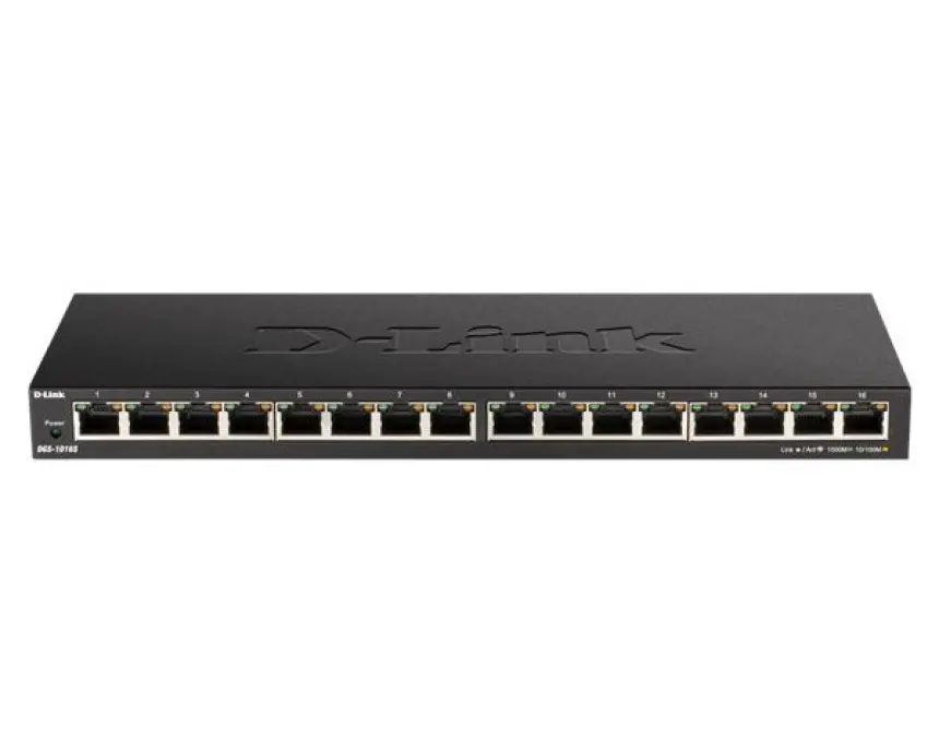 D-Link 16-port Gigabit neupravljiv switch, DGS-1016S/E