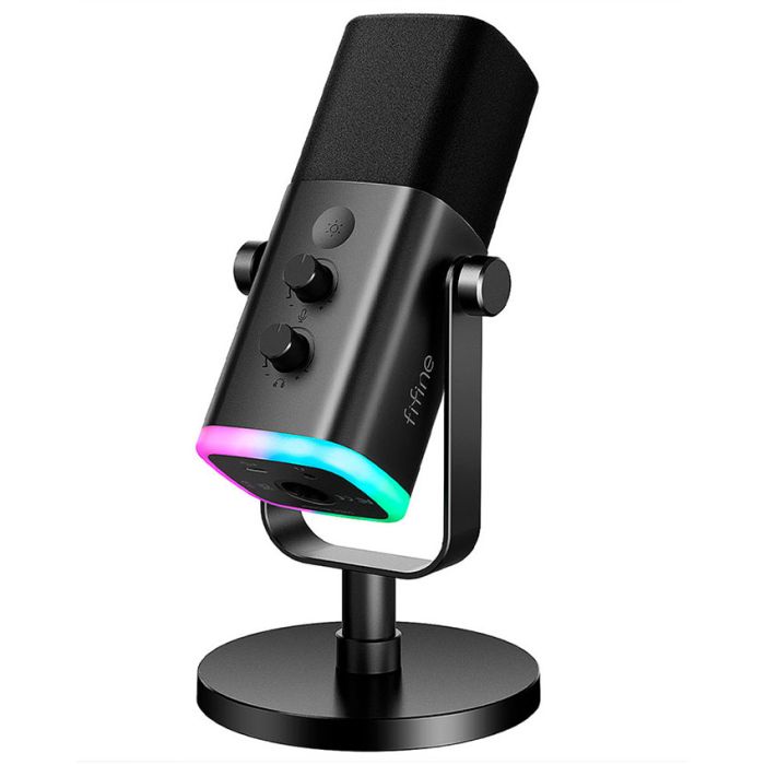 Mikrofon Fifine AM8 Dynamic RGB Microphone Black