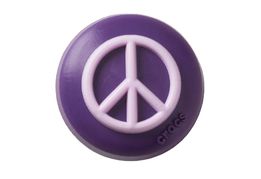 Crocs Crocs Jibbitz - Black And Pink Peace Sign