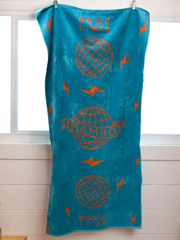 Plažni peškir “Mambo World Tour” 166×81 cm – 100% pamuk A15