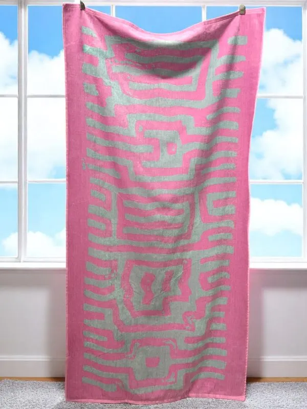 Plažni Peškir Pink Maze 83×163 cm