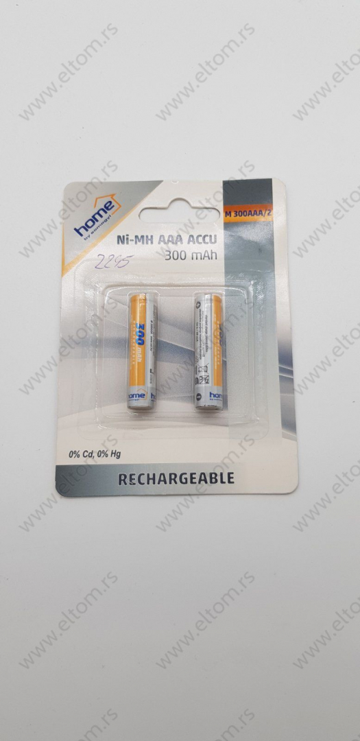 BATERIJA PUNJIVA NIMH 1,2V 300MAH LR03 M302AAA MINWA 2 KOMADA