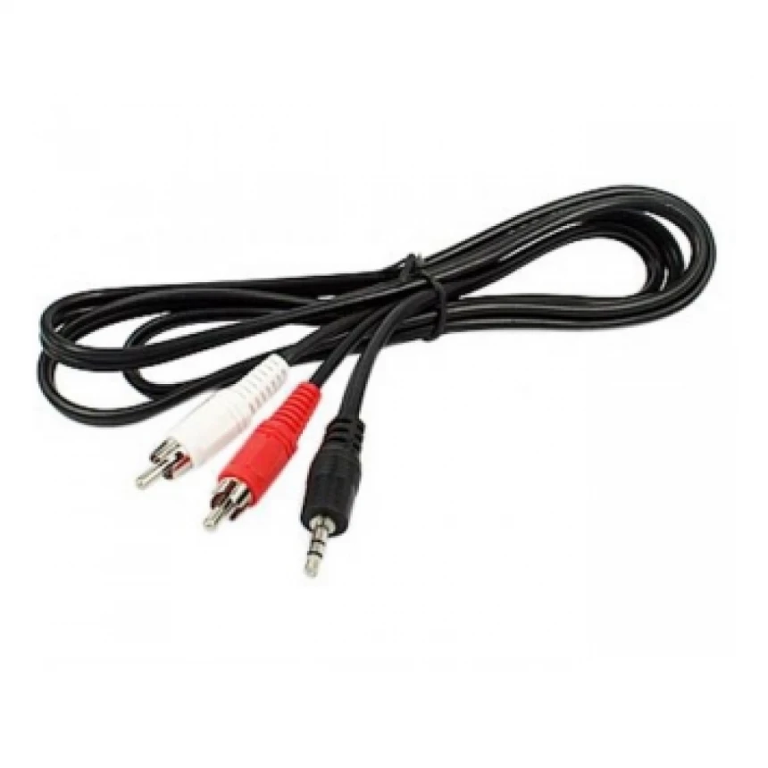 E-GREEN Kabl audio 3.5mm - 2xRCA 1.5m crni