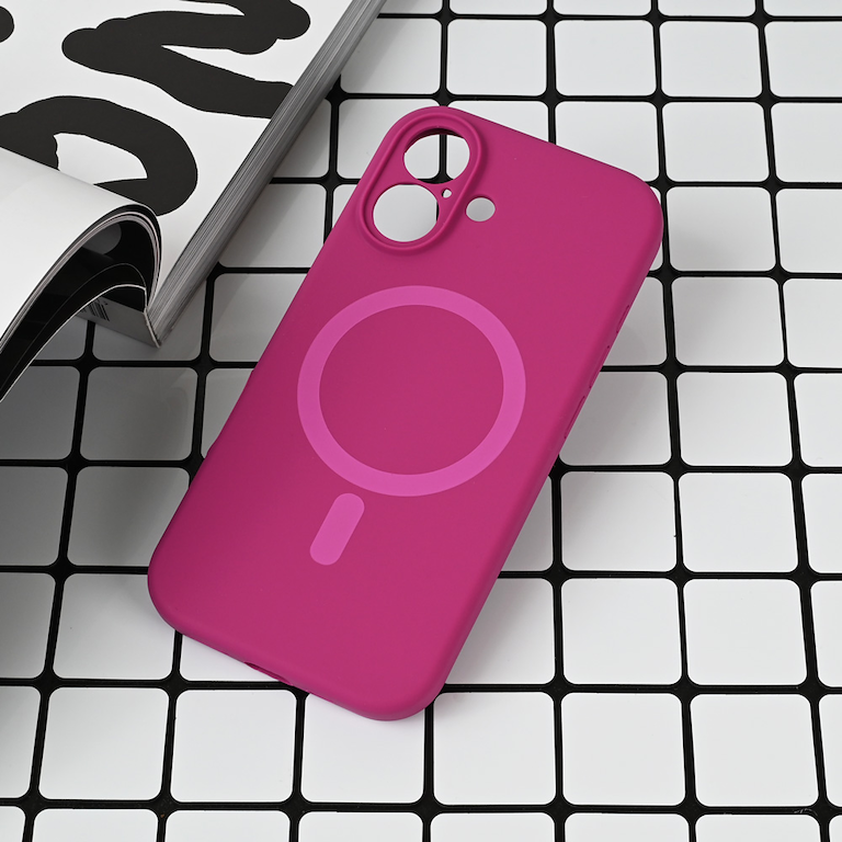 Futrola Magsafe Pure color za iPhone 16 6.1 tamno pink