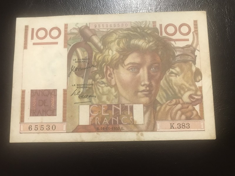 FRANCUSKA 100 FRANAKA.1950.