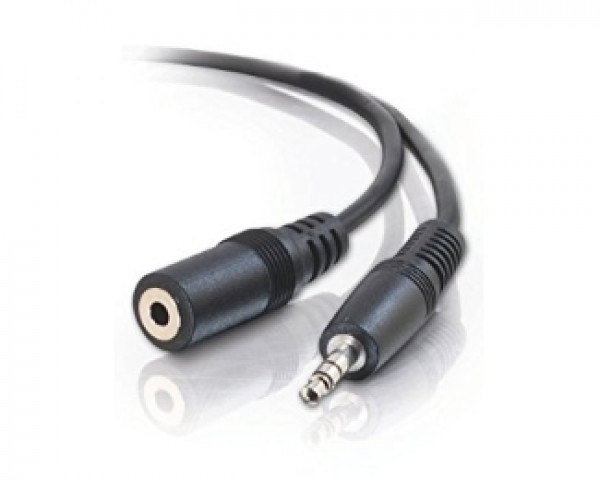 E-GREEN Kabl audio 3.5mm - 3.5mm MF (produžni) 2.5m crni