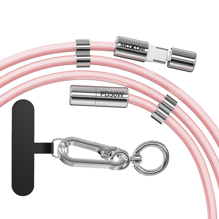USB data kabl Moxom MX-CB313 Type-C to Lightning strap pink (MS)