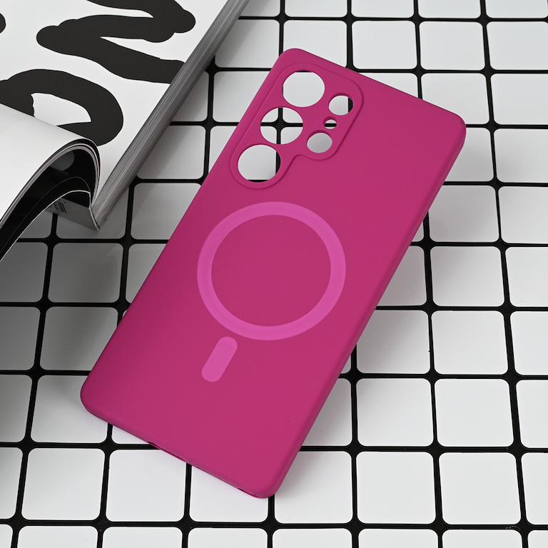 Zastitna maska (futrola) Magsafe Pure color - Samsung S938 Galaxy S25 Ultra tamno pink