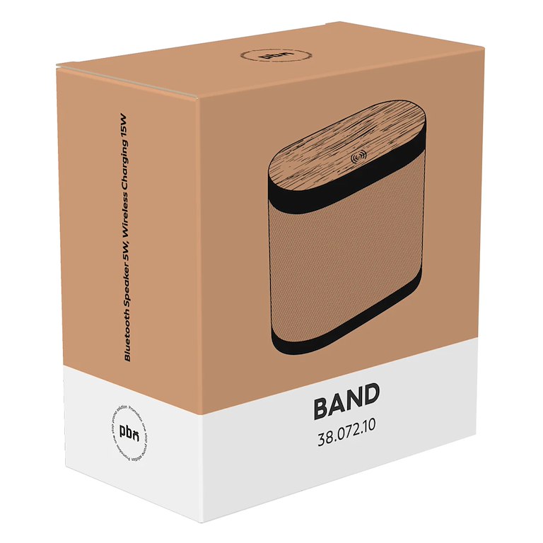 BAND - 38072
Bežični zvučnik, 5W i bežični punjač, 15W